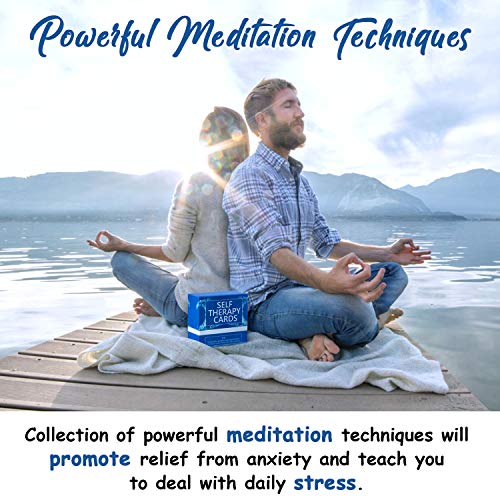 SELF THERAPY CARDS β Relaxing gift! Handy, easy to use anxiety relief cards! 115 Questions in a box, along with suggested actions and meditations. Self reflection cards, mindfulness tool