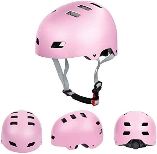Skateboard Bike Helmet with Two Removable Liners Adjustable Ventilation for Multi-Sport Scooter Roller Skate Inline Skating,3 Sizes for Kids,Youth,Adult