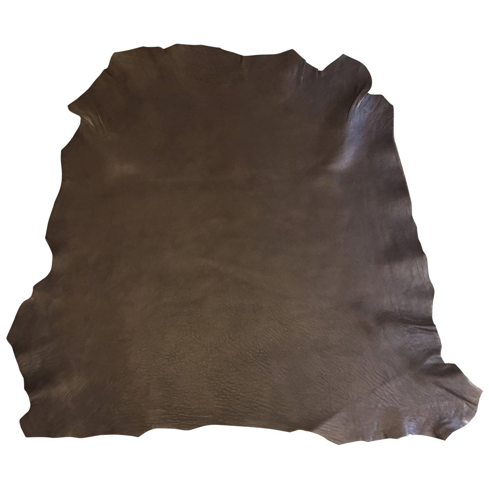 Quality Leather Hide - Spanish Full Skin - Chocolate Brown Color - 8 sq ft - 2 oz. avg Thickness - Brown Tones Finish - Lambskin - Craft Projects - Upholstery Fabric - Sewing Material