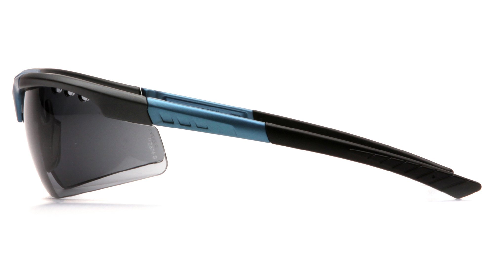 Pyramex Reatta Safety Eyewear, Clear Lens With Blue/Charcoal Frame
