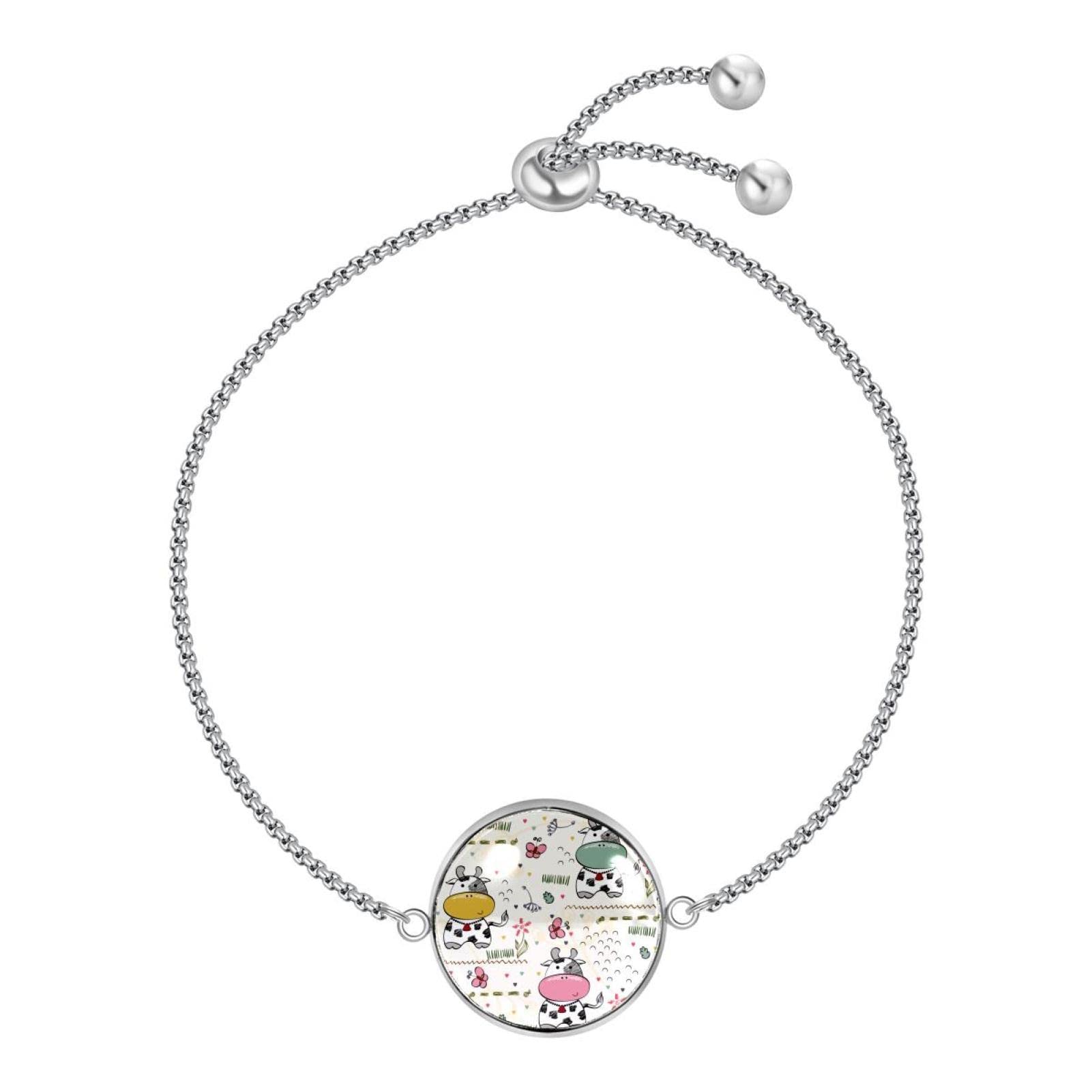 Yitian Adjustable Bracelet for Women, Handmade, cute baby cow