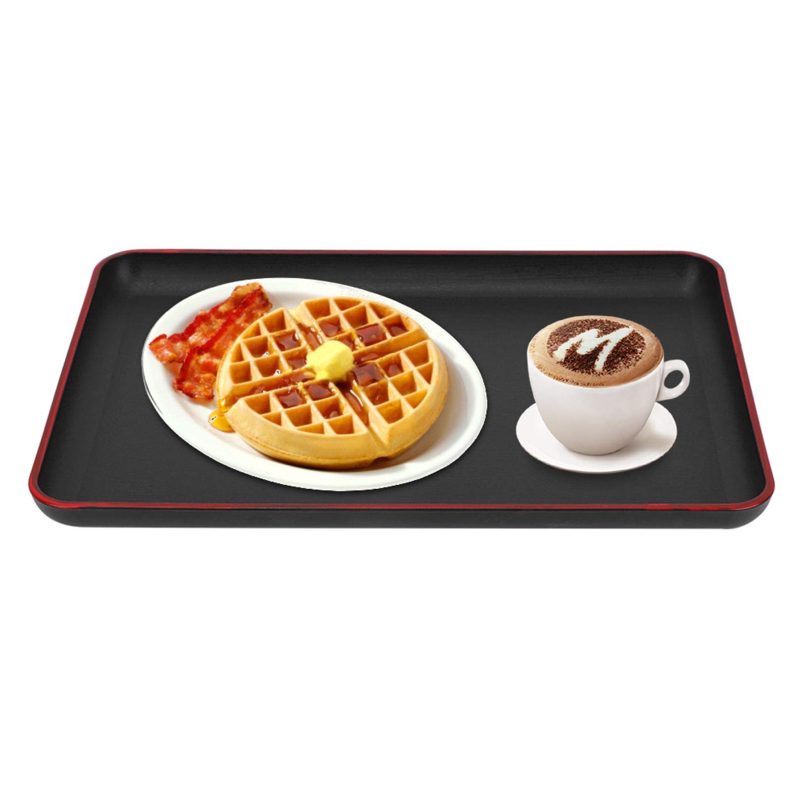 Weojeviy Plastic Tray, Japanese-Style Rectangular Plastic Tray, Food Tray, Multifunctional Rectangular Restaurant Service T Set Party Coffee Table Kitchen Home and Hotel(30 * 20cm)