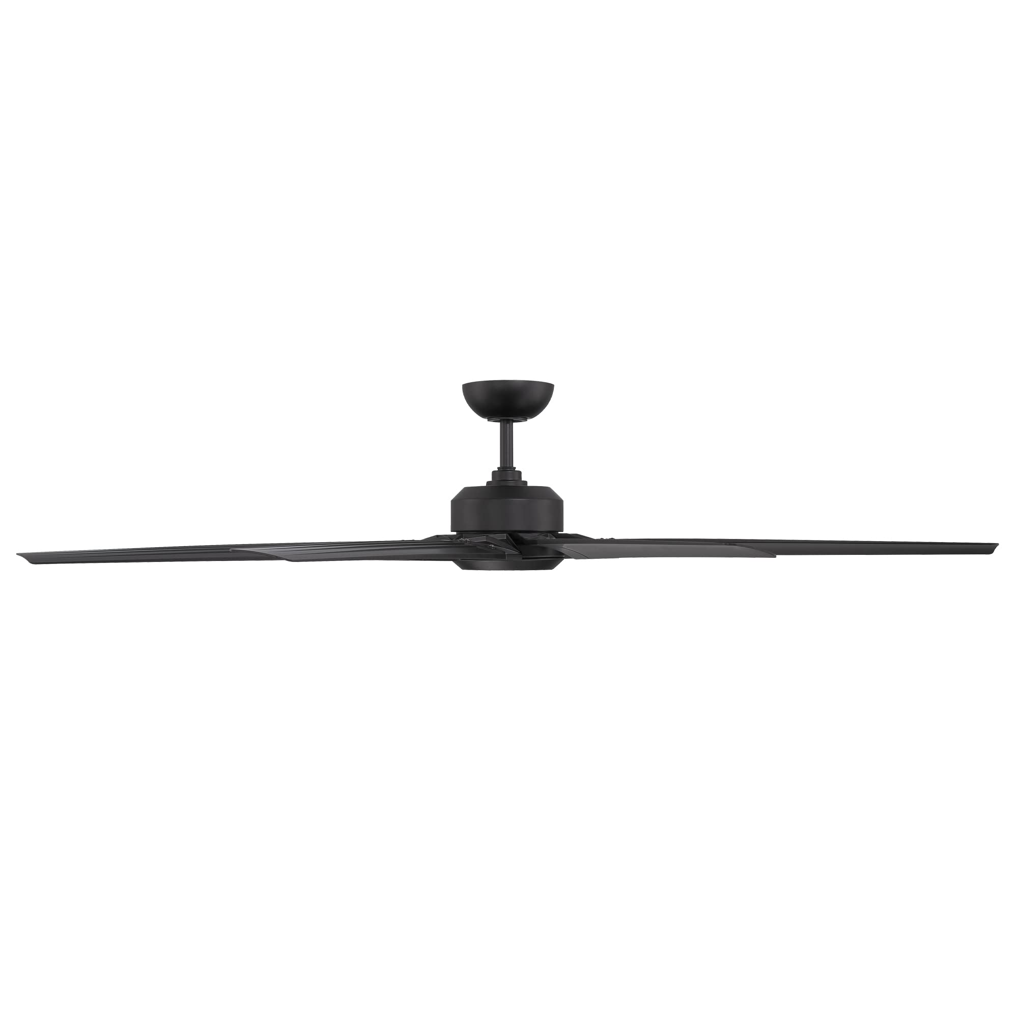 Roboto XL Indoor and Outdoor 8-Blade 70in Smart Ceiling Fan in Matte Black with 3000K LED Light Kit and Remote Control works with Alexa and iOS or Android App