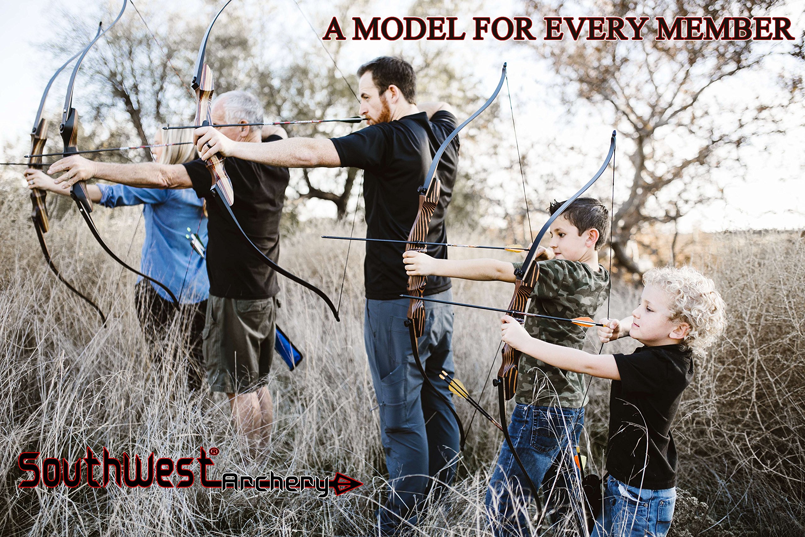 Southwest Archery Scorpion Traditional Hunting Long Bow – 68” Longbow – Right & Left Hand – Draw Weights in 25-60 lbs – USA Based Company – Perfect for Beginner to Intermediate – 1 Year Warranty