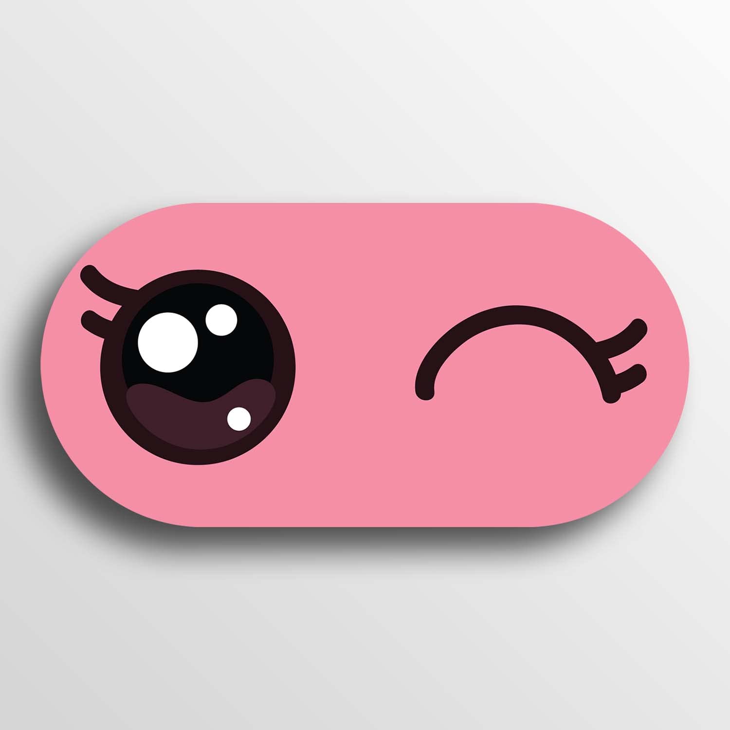 VR Headset Controller Decal Sticker - Front Eyes Skin - Pink Wink