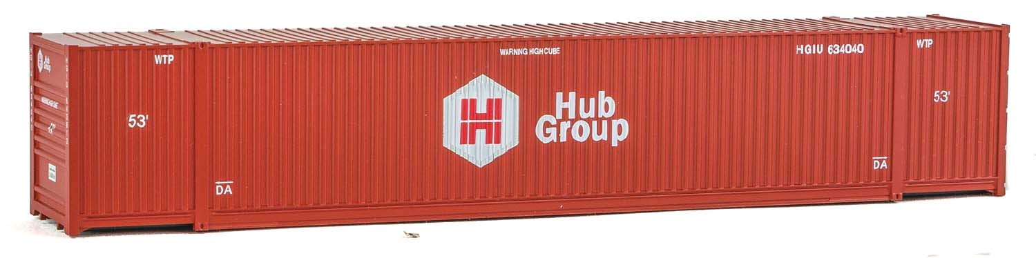 Walthers SceneMaster HO Scale Model of Hub Group (red, White) 53' Singamas Corrugated Side Container,949-8521