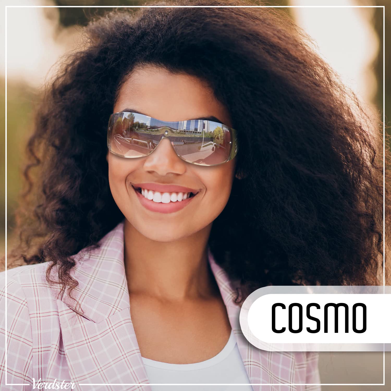 Verdster Sunglasses for Women - Oversized Womens Sunglasses - Ladies Trendy Sun Glasses Wraparound Non Polarized Sunnies β Large Y2K Shield Shades - Cosmo Black