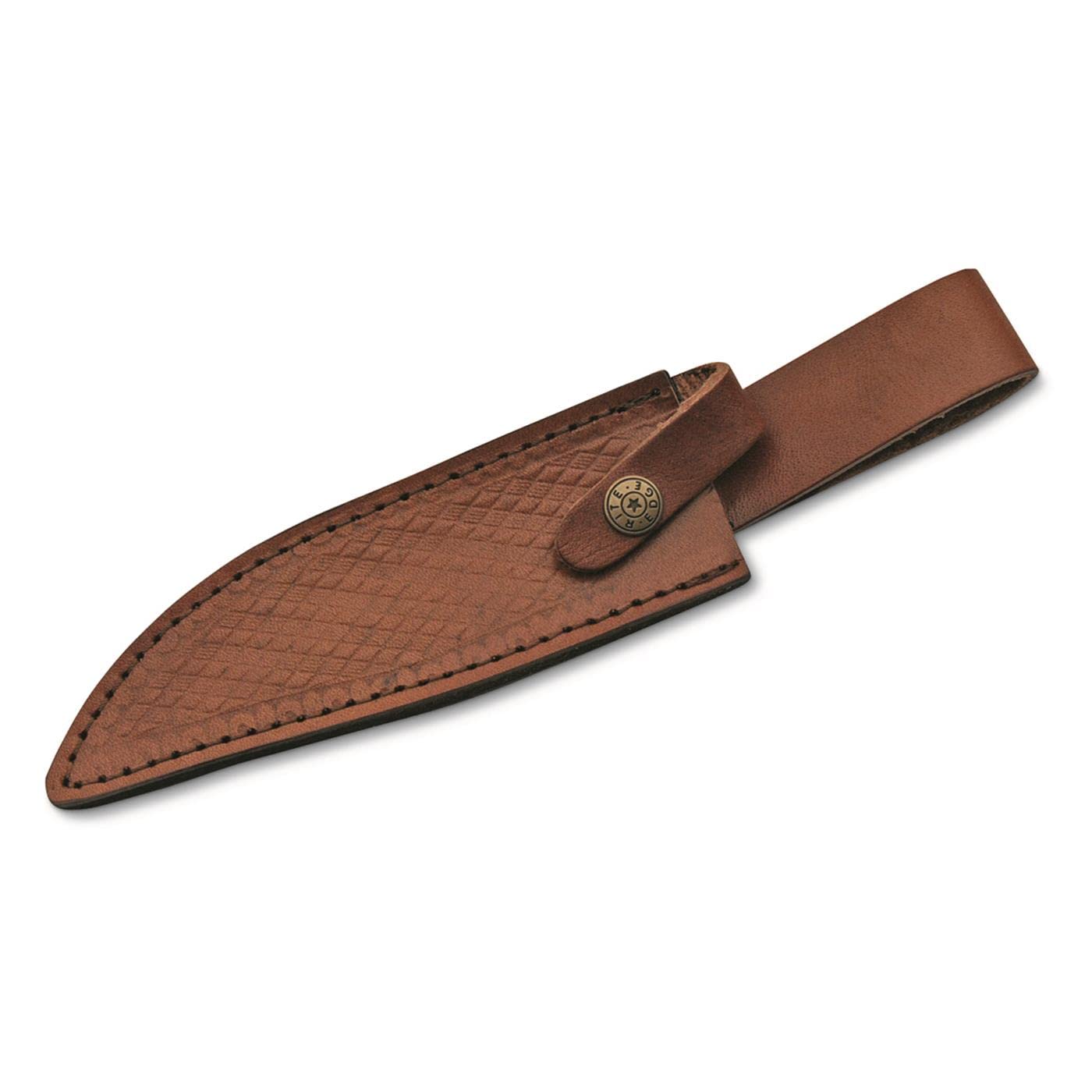 Szco Supplies 11.25" Bone/Wood Handle Bowie Blade Style Hunting Knife with Leather Sheath, Multicolor