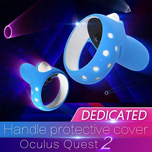 Touch Controller Grip Cover for Oculus Quest 2 VR, Silicone Skin Protective Cover for Oculus Quest 2VR Glasses Accessories, Grip Accessories Anti-Throw Handle Protective Sleeve