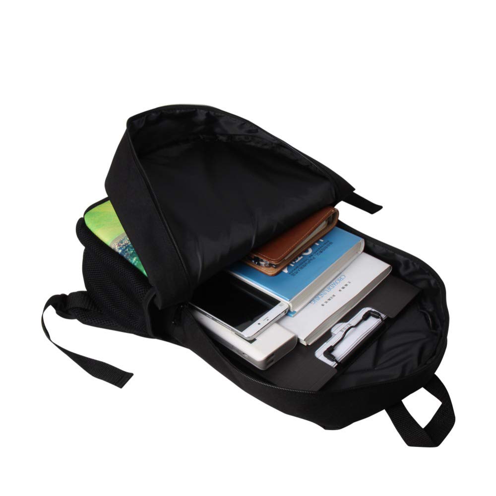WUHONZS Black African Girls Schoolbags Unique High School Children Kdis Backpack Bagpack Set Middle Student Kids Book Bag 3 Piece