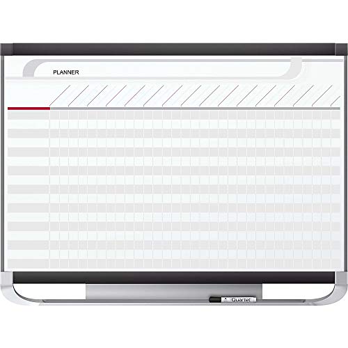 Quartet Prestige 2 Magnetic Total Erase Project Planner, 4 x 3 Feet Board with 28 Row/42 Column Chart (PP43P2), Graphite, White