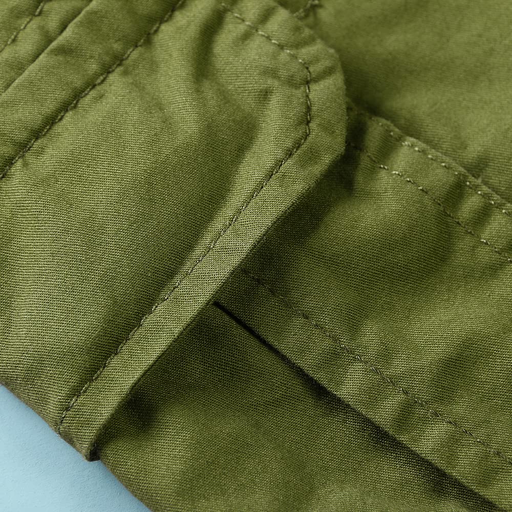 OCHENTA Big Boys Casual Cargo Shorts with Multi Pockets Military Army Green Tag 160-9-10