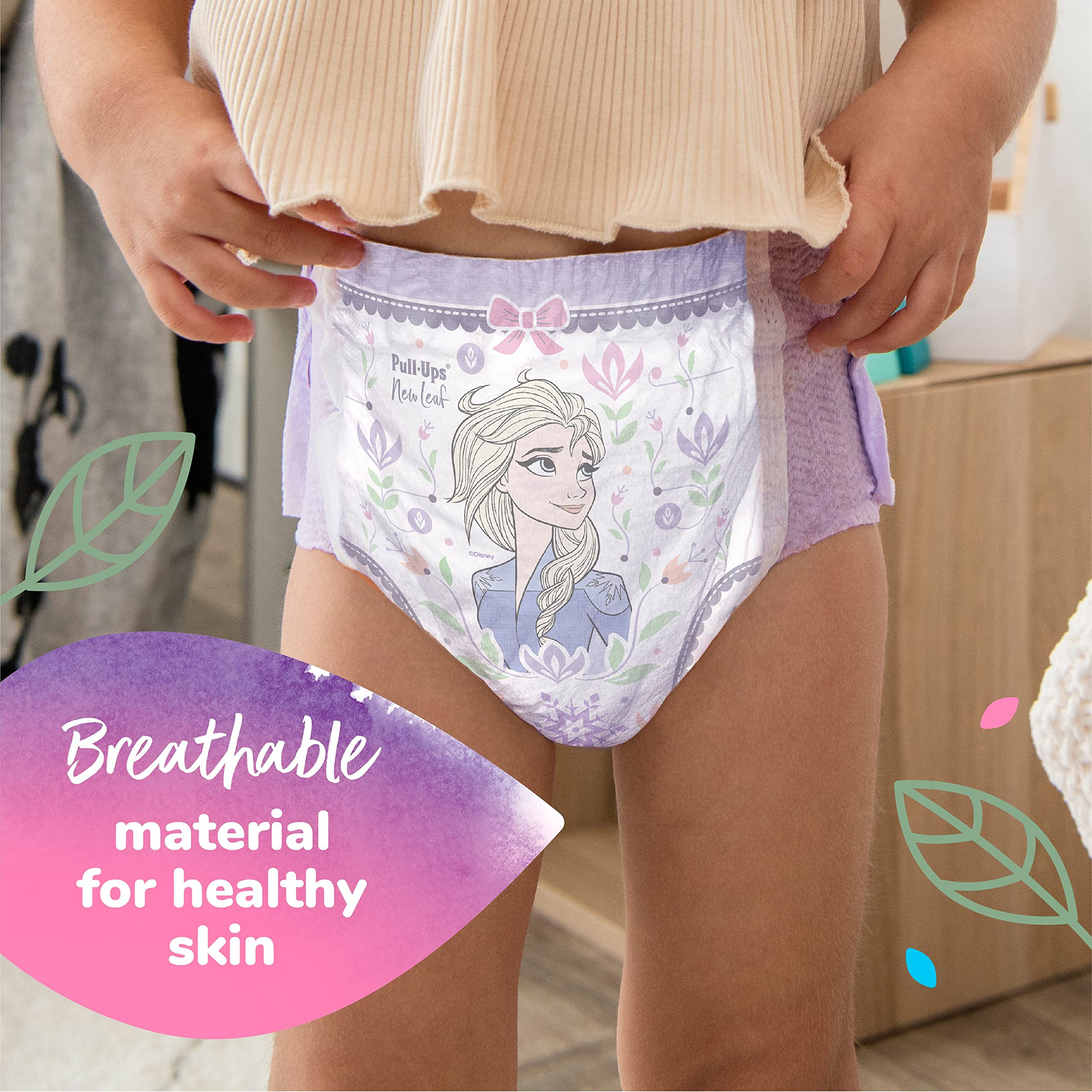 Pull-Ups New Leaf Girls' Disney Frozen Potty Training Pants, 4T-5T (38-50 lbs), 14 Ct
