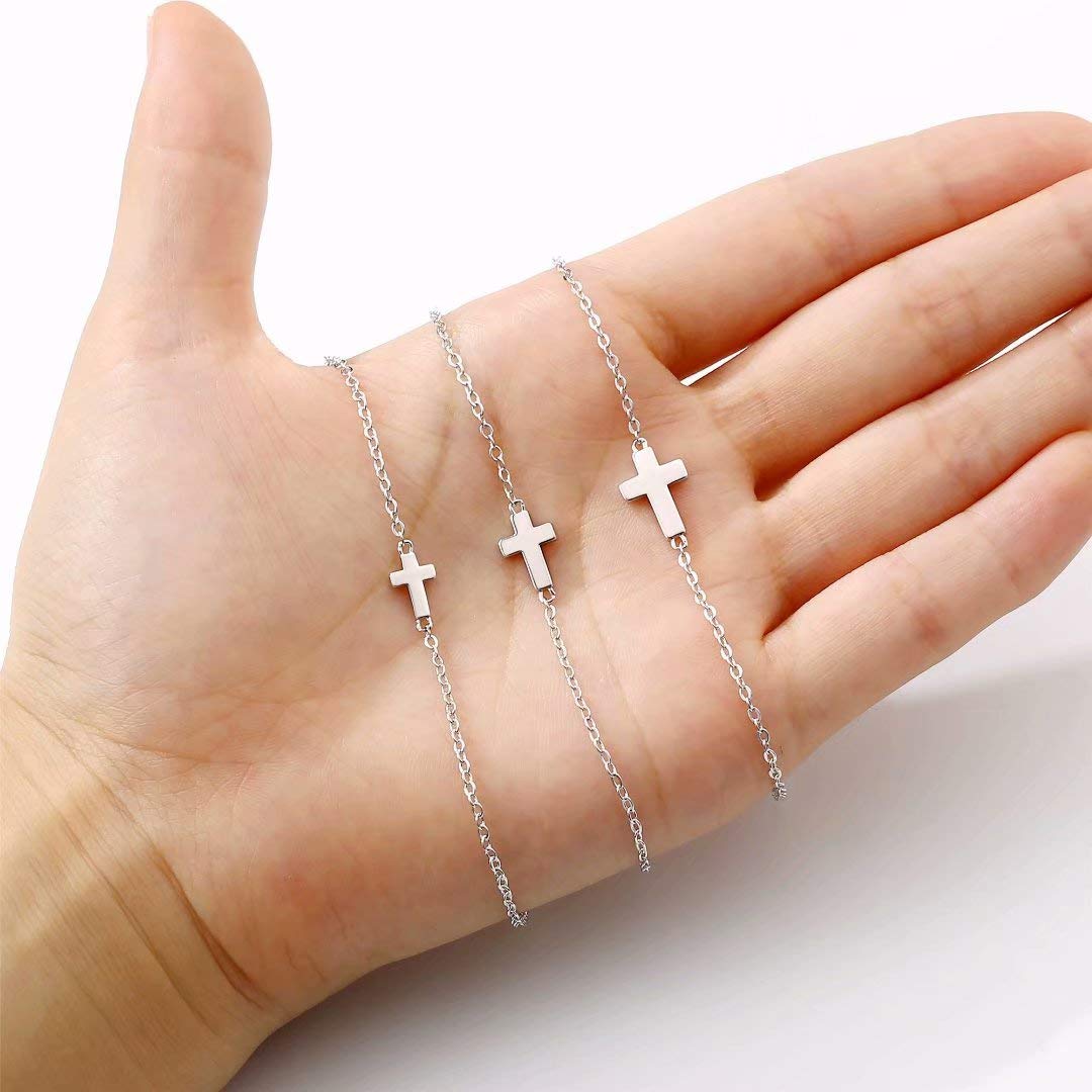 Turandoss Cross Pendant Necklaces for Women Pendant Chain 14 Inch Gold