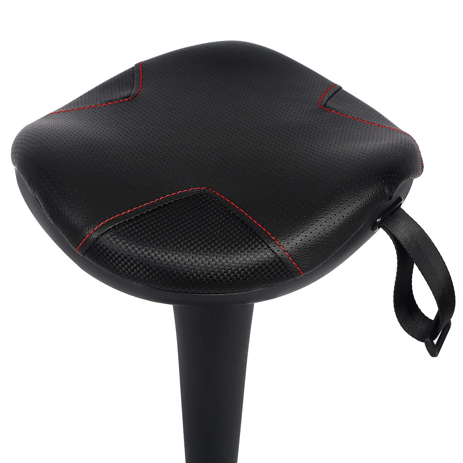 Puluomis Balance Perch Stool Saddle Design Wobble Stool Adjustable Height 22-27 Inch for Active Sitting Office Standing Desk Swivel Stool Black