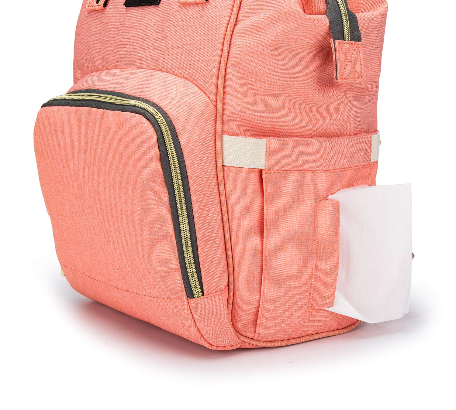 PULUSI 20-35L Diaper Bag Backpack,Multi-Function Oxford Waterproof Maternity Baby Nursing Nappy Back Pack for Mom/Dad on Travel, Large & Stylish & Durable / 16.5x10.2x6.3"(Purple)