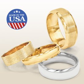 Roy Rose Jewelry 14K Yellow Gold Comfort Fit Grooved Step Down Edge Wedding 6mm Band Ring Size 7