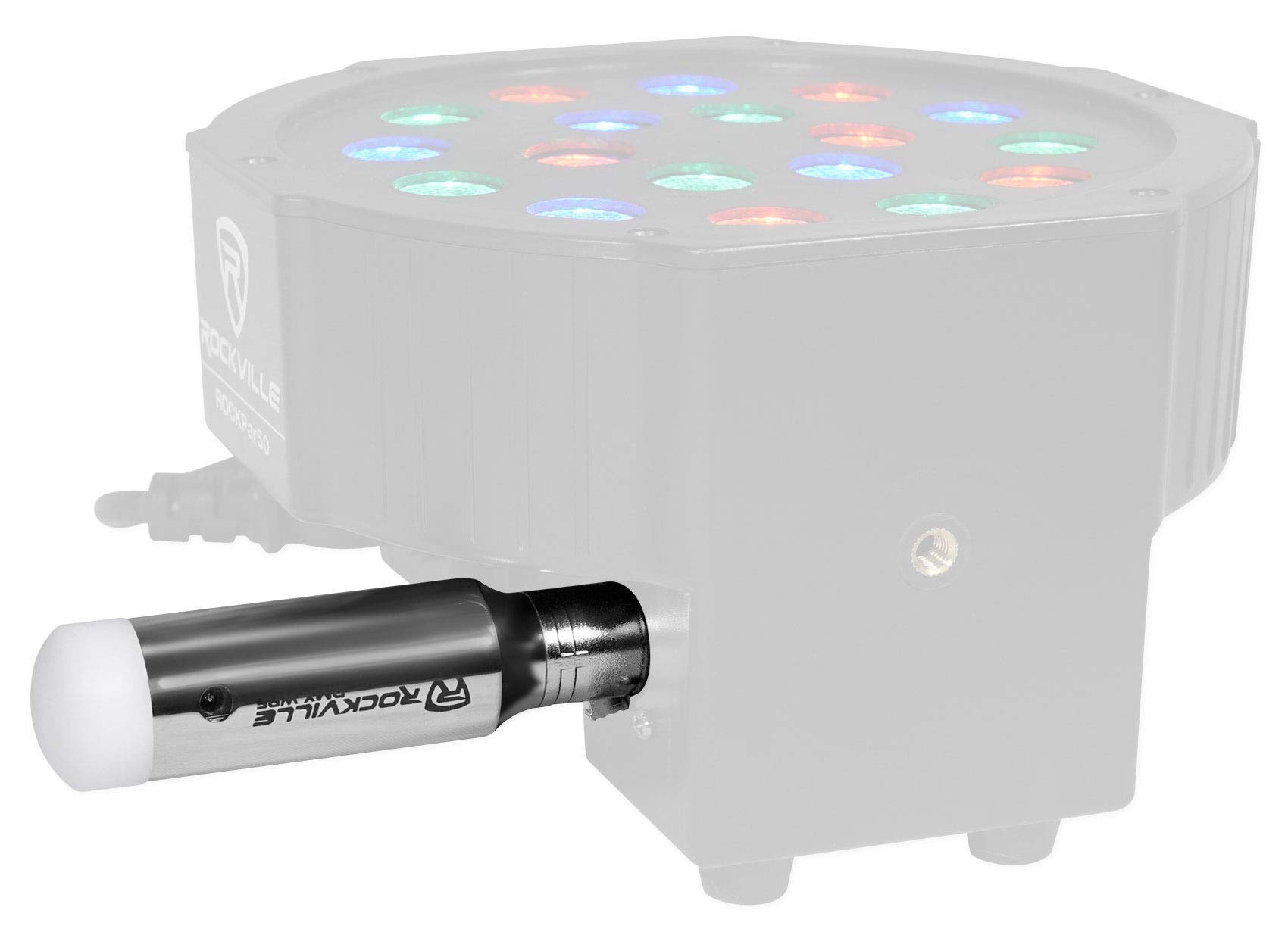 Rockville 2.4GHZ Wireless DJ Receiver w/ 9 Hour Rechargable Battery (DMX-WRE),Black