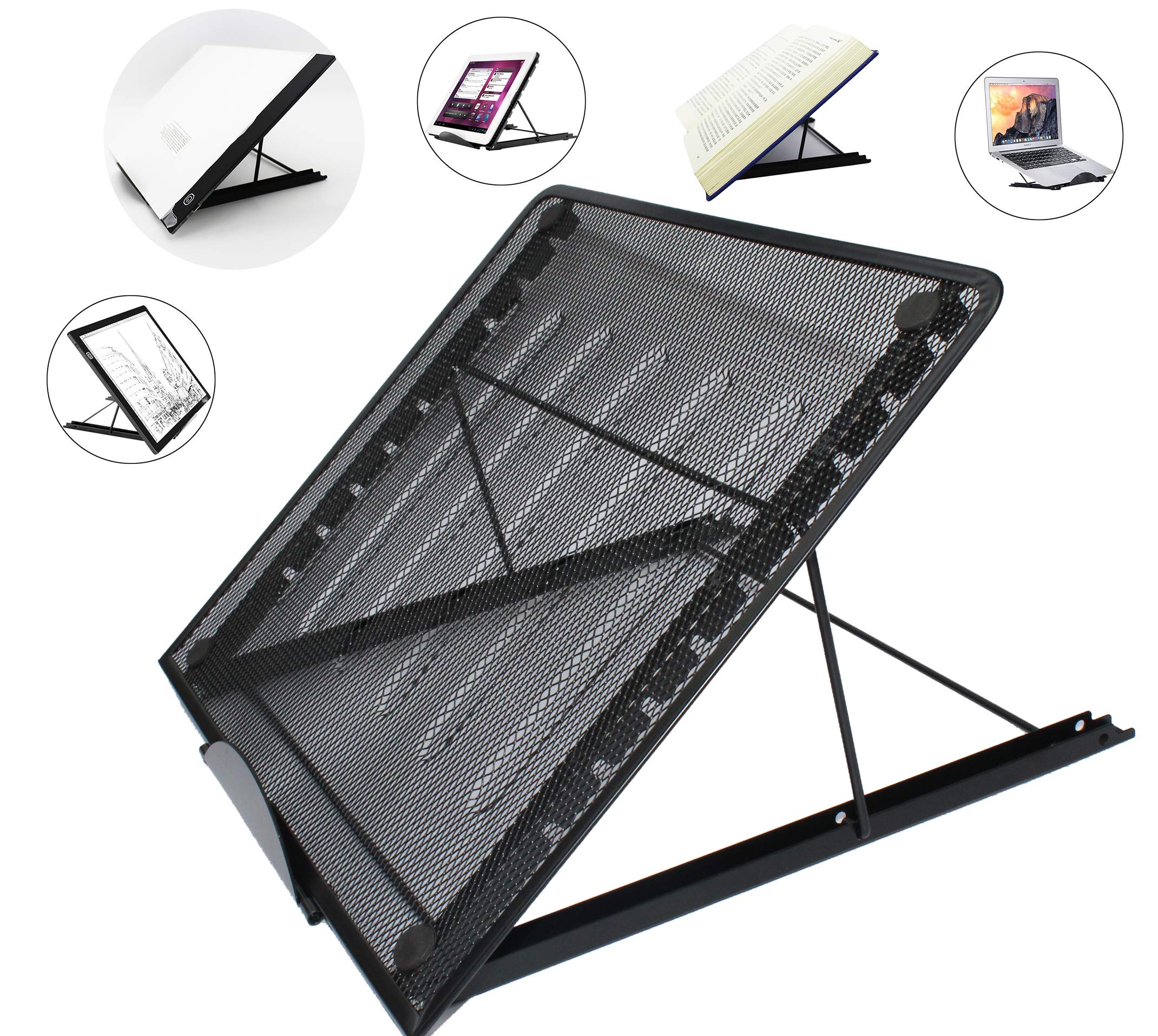 WUXINGMEILI 13.4x11.6inch Large Stand Ventilated Adjustable Light Box Laptop Pad Stand, Multifunction Tracing Holder for Ipad A3 A4 LED Tracing Light Pad Tablet Tracer