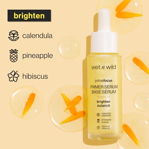 wet n wild Prime Focus Pore Minimizing Facial Serum Primer Makeup Extending | Reduces Pores | Improves Skin Texture | Exfoliates | Retinol Alternative, Hydrating