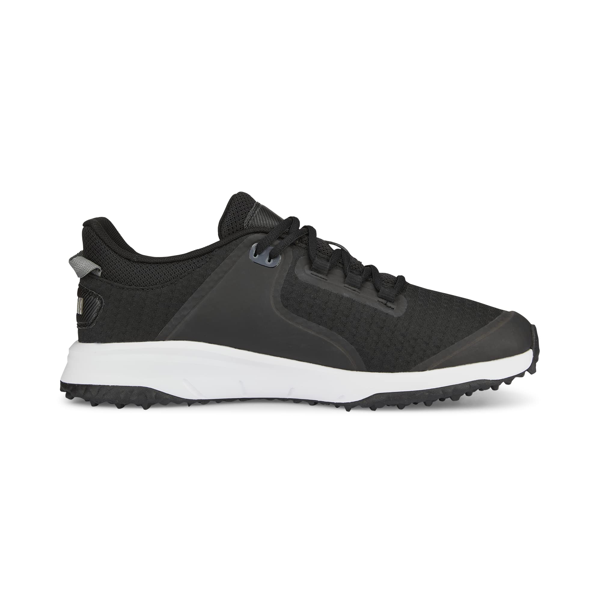 Puma Golf Men's Fusion Grip Extra Wide Golf Shoe, Puma Black-Puma Silver-Quiet Shade, 15