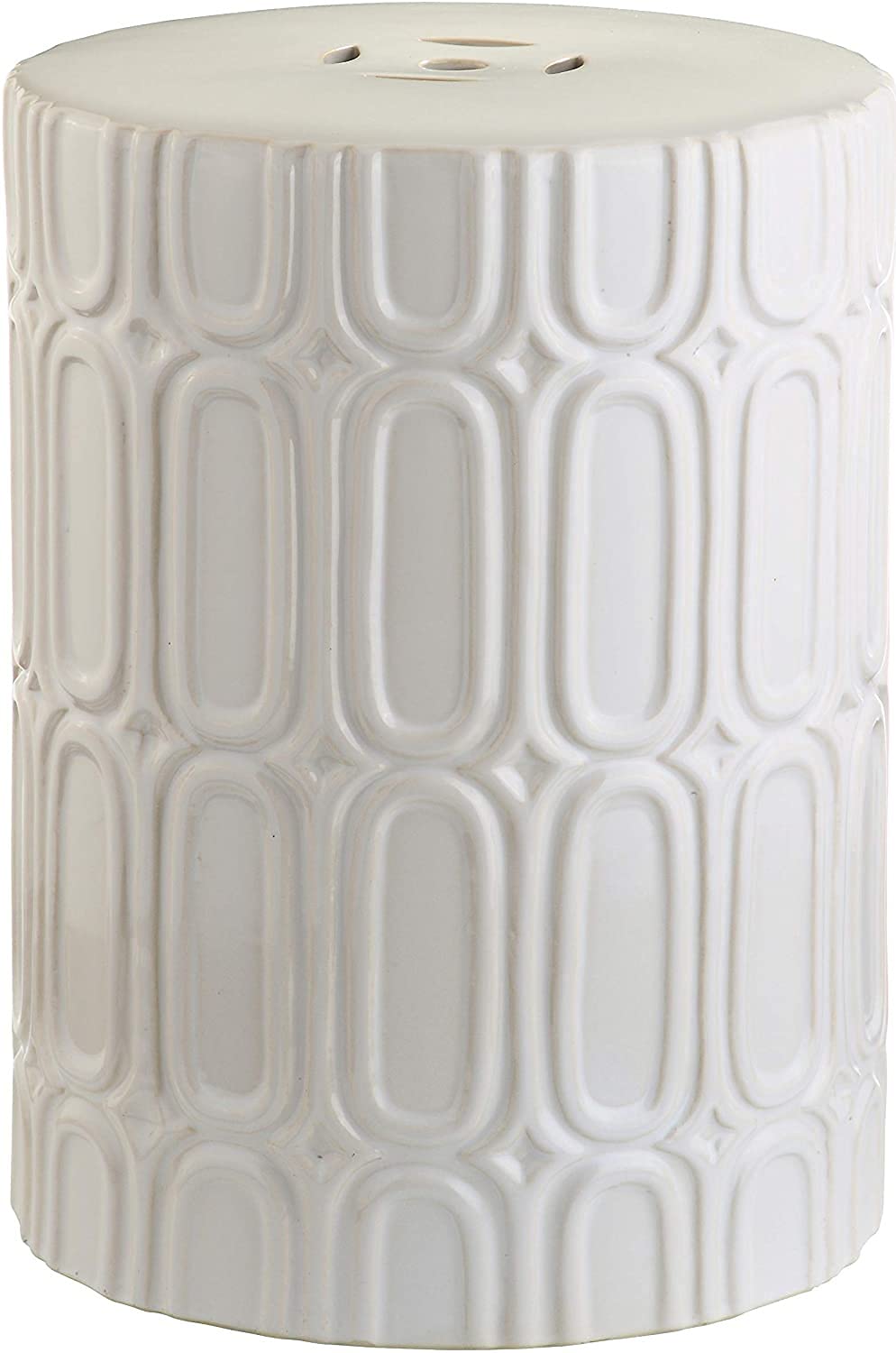 Safavieh Melody Glazed Ceramic Decorative Garden Stool, Antique White