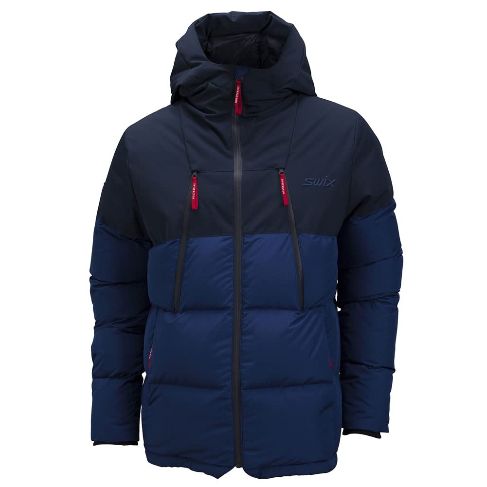 Swix Standard Surmount Down Weather-Protected Insulated Cross-Country Ski Jacket, Dark Navy, Medium