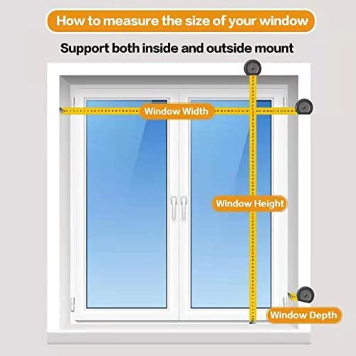Persilux Roller Window Shades Cordless Window Blinds (37" W x 72" H, Light Grey) 100% Blackout Roller Shades UV Protection Energy Saving Shades for Home, Bedroom and Office, Easy to Install