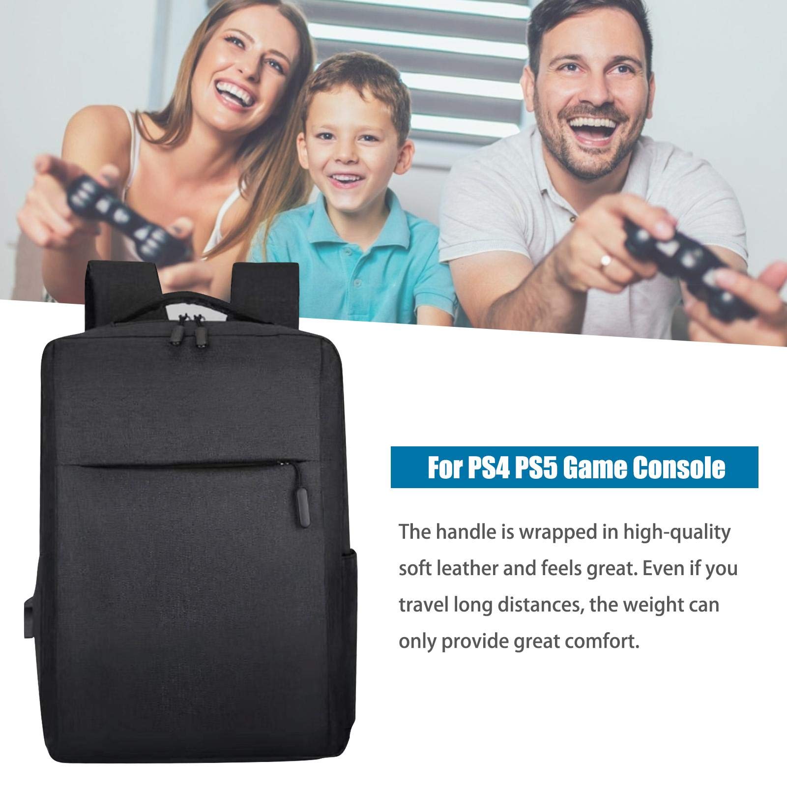 Travel Laptop Backpack for PS5 Adjustable Travel Carry Case Waterproof Carrying Backpacks Protective Storage Bag - Portable Oxford Handbag for PS5 Game Console