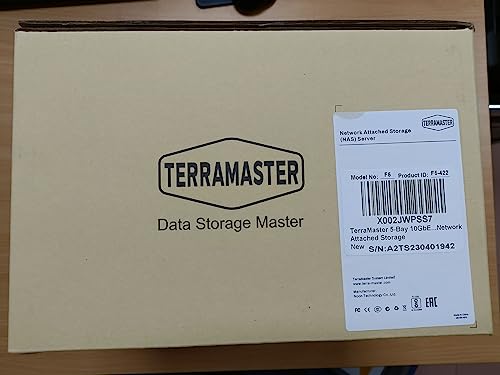 TERRAMASTER F5-422 5Bay 10GbE NAS Storage Server Enclosure - Apollo J3455 QuadCore CPU Hardware Encryption Diskless