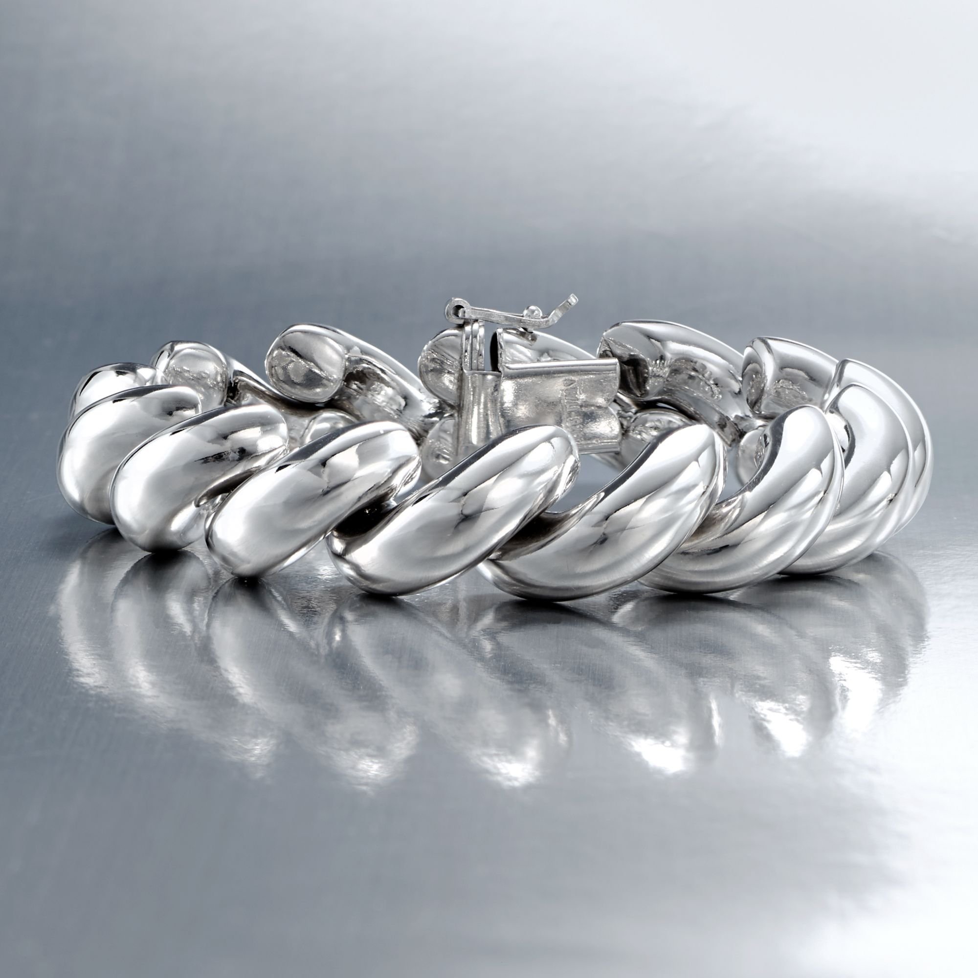 Ross-Simons Italian Sterling Silver Large San Marco Bracelet. 8.25 inches