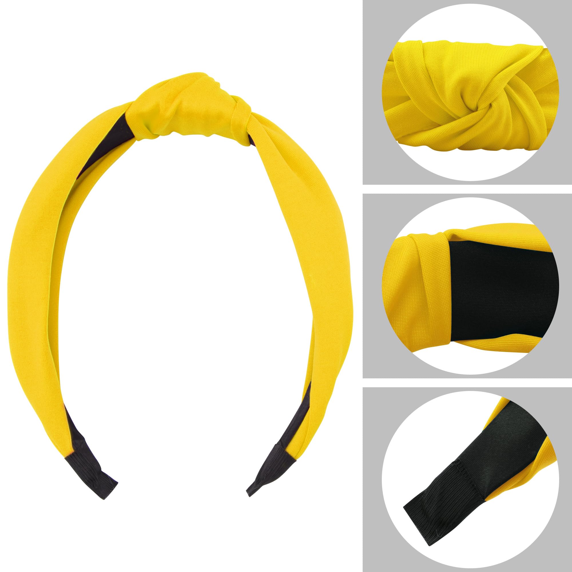 SIQUK 12 Pieces Top Knot Headband Satin Cross Knot Headband Twist Knot Headbands for Women