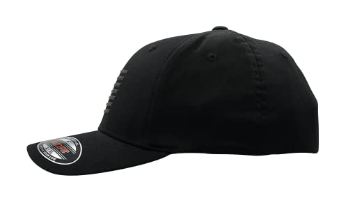 The Pride American Flag hat Flexfit Men Women Premium 3D Patch Baseball Cap for Men Women: Designed in USA (US6277-MatteBK, Large)