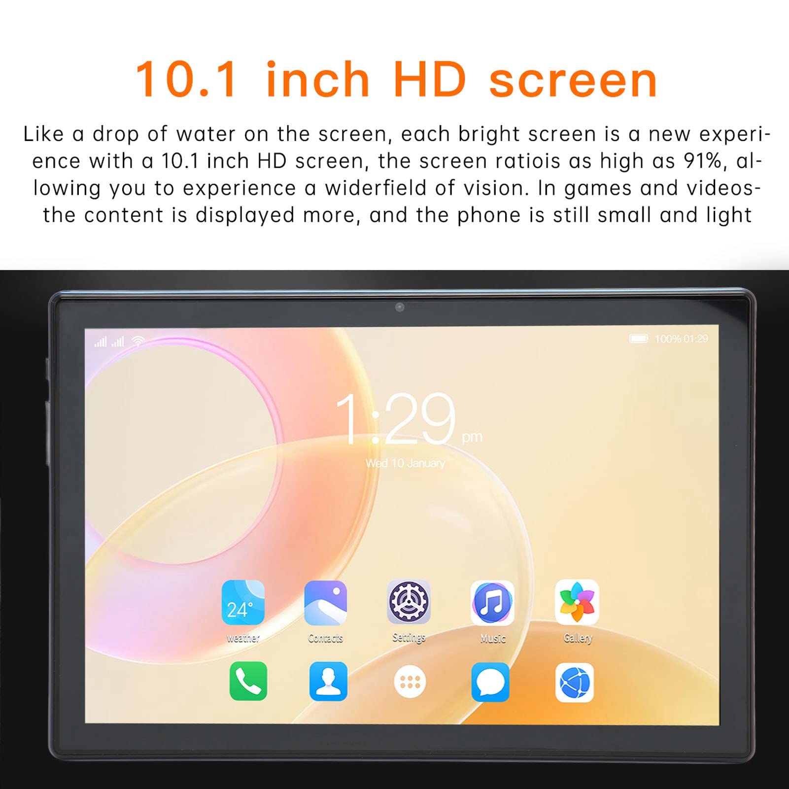 Zyyini 5G WiFi 10 Inch Tablet for Android 11, 6GB RAM 256GB ROM Octa Core CPU,Dual Camera 2 Card Slots 7000mAh,for Daily Entertainment and Travel(Blue)