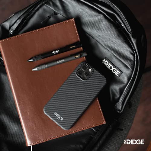 The Ridge Bolt Action Ballpoint Pen | Metal Retractable Compact Writing Instrument | Textured Grip & Internal Pressurized Refill | Titanium