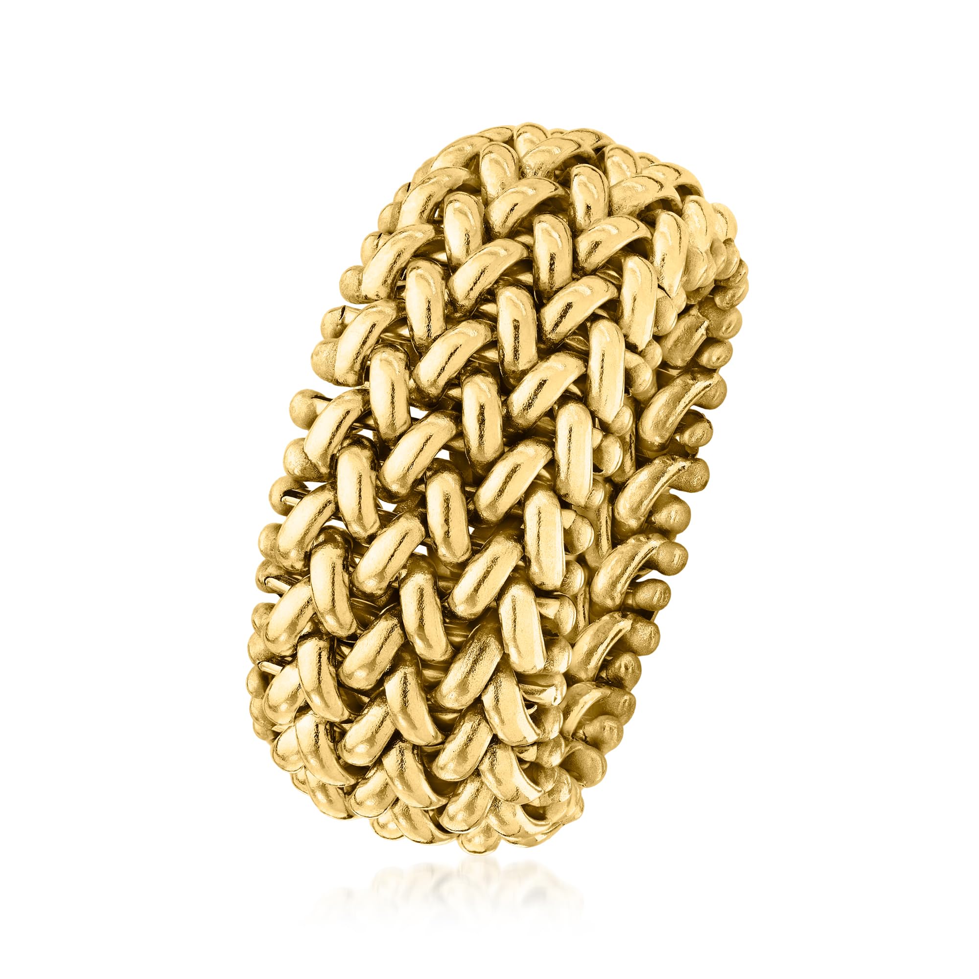 Ross-Simons Italian 14kt Yellow Gold Riso-Link Ring. Size 9