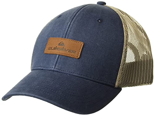 Quiksilver Men's Down The Hatch Snapback Trucker Hat, Midnight Navy, One Size