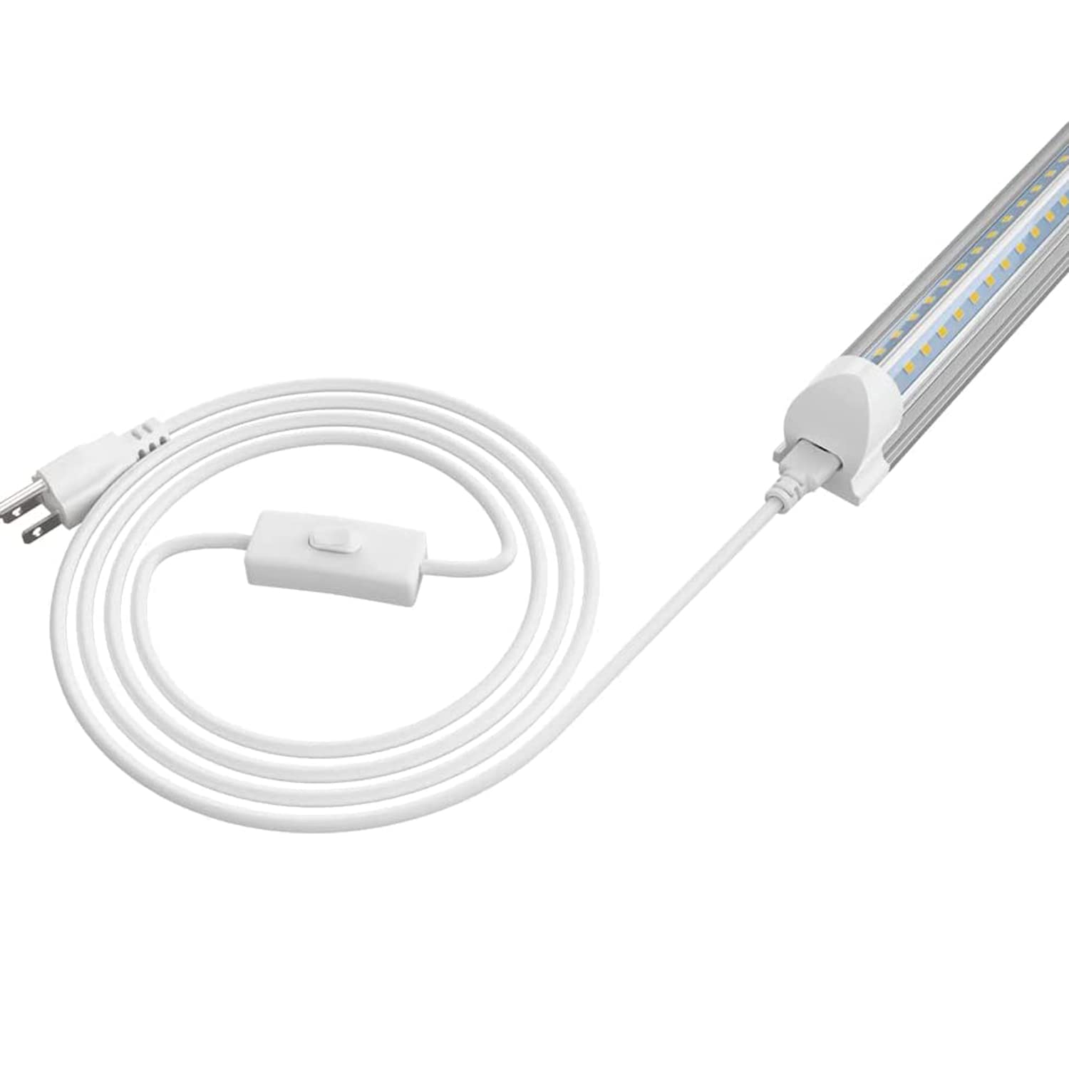 SHOPLED 5FT Plug Power Cord T5 T8 LED Tube Power Wire Cable with On/Off Switch 3 Prong PlugĀ for LED Shop Lights