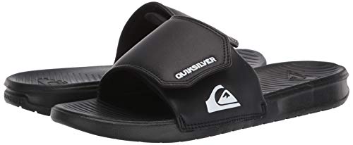Quiksilver mens Bright Coast Adjust Sandal, Black/White/Black, 10 US