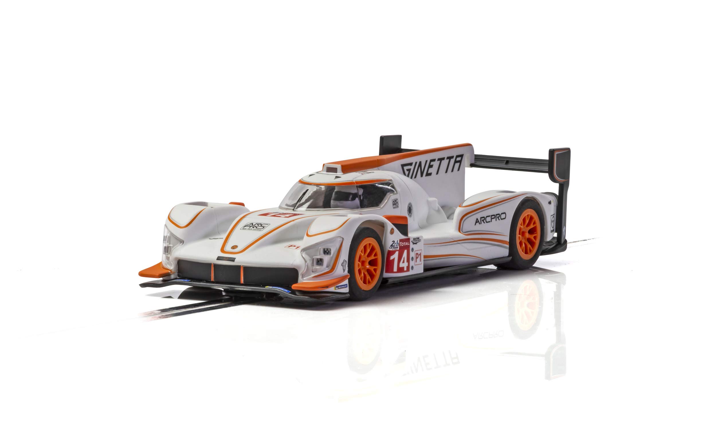 Scalextric Ginetta G60-LT-P1#14 1:32 Slot Race Car C4061, Multi
