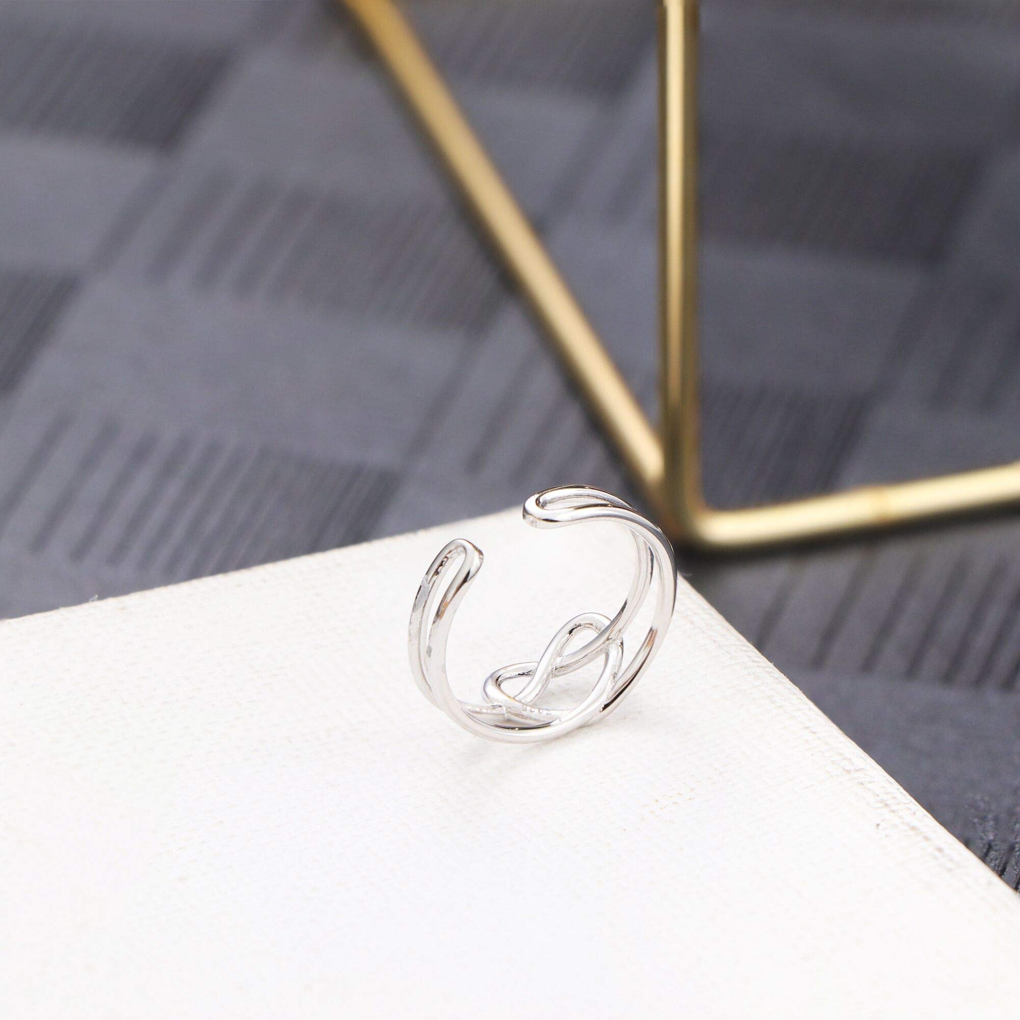 Sllaiss 925 Sterling Silver Celtic Knot Rings for Women