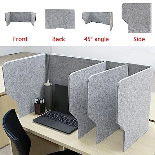 SAGIDAR Privacy Desk Office Divider, Sneeze Guard Desk Divider, Workspace Divider 3-Panel Partition, 60/80/100cm Tabletop Divider, Protecting Privacy, Easy to Fold