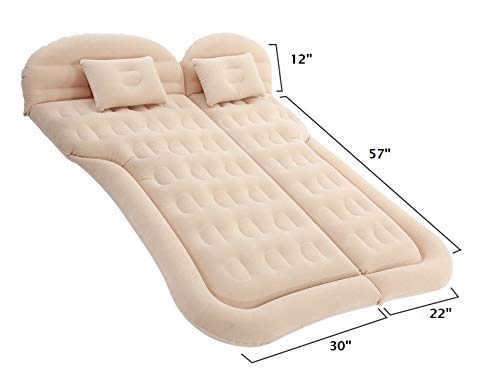 Topware Inflatable Air Mattress for SUV or Minivan, air Pump Included (Black, Large)