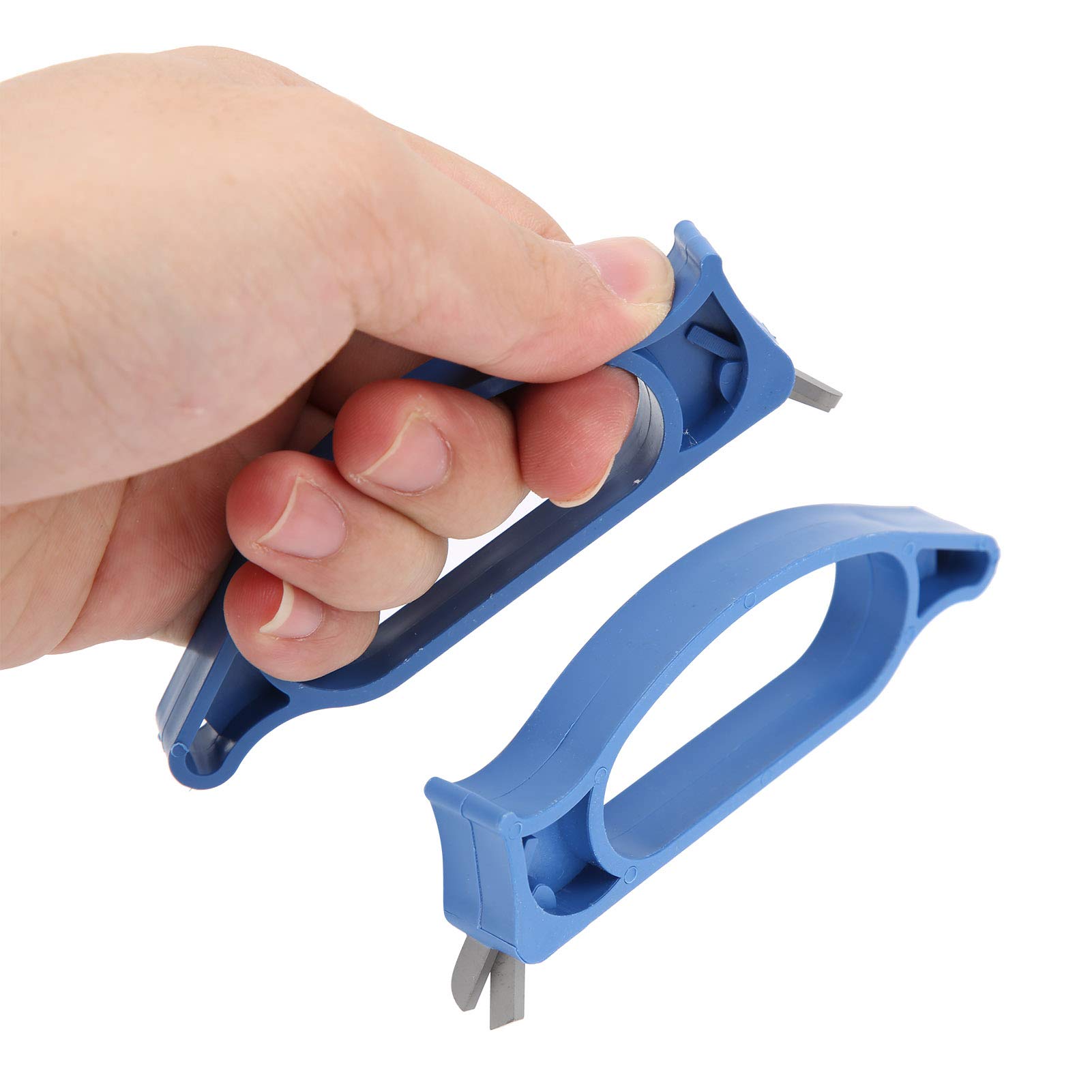 Yeuipea Fishing Knife Sharpener,2Pcs/Set Winter Ice Fishing Knife Sharpener Auger Blade Cutter Pliers Fishing Accessories