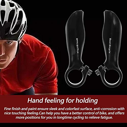 VGEBY1 Bike Handle Bar End, Aluminum Alloy Bar End Handlebar Security Grips Bar Ends Cycling with Stoppers for Road Mountain Bike