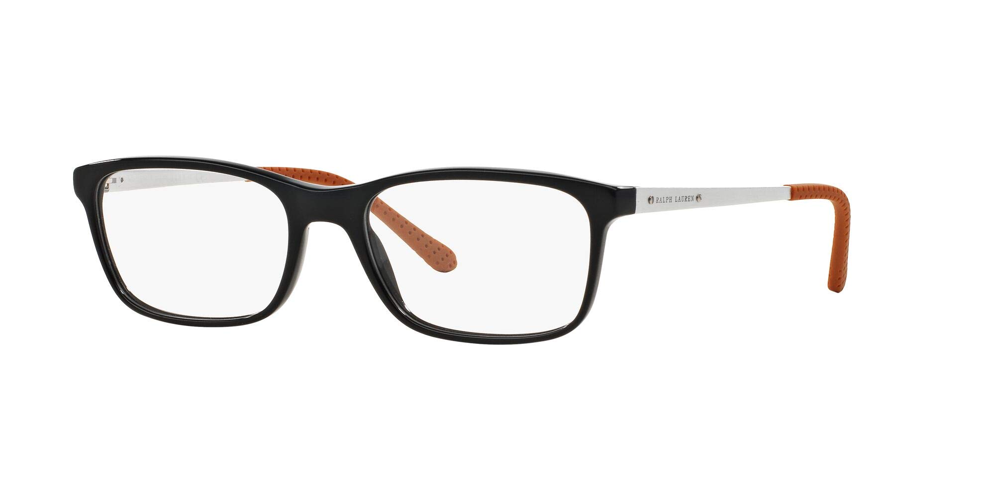 Ralph by Ralph Lauren Men's RL6134 Rectangular Prescription Eyewear Frames, Black/Demo Lens, 53 mm