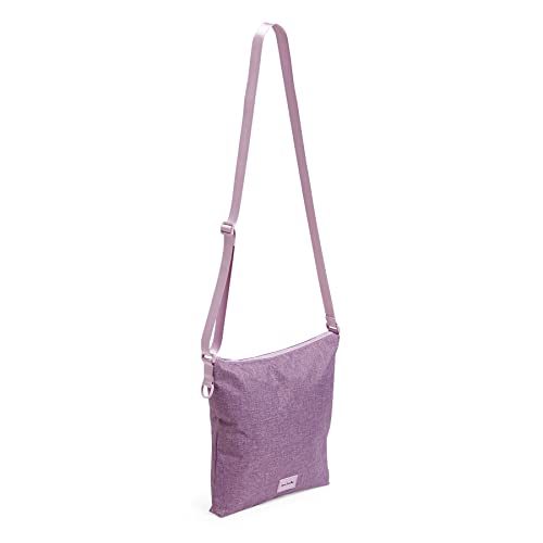 Vera Bradley Women's Recycled Lighten Up Reactive Hipster Crossbody Purse, Pale Orchid Heather, One Size