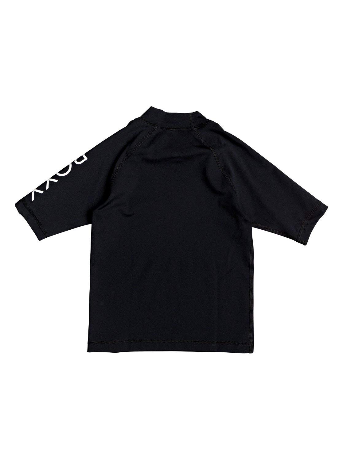 Roxy Girls Whole Hearted - Short Sleeve UPF 50 Rashguard - Girls 2-7 - 5 - Black Anthracite 5