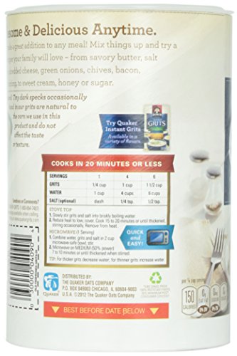 Quaker Quick 5 Minute Grits, 24oz Box