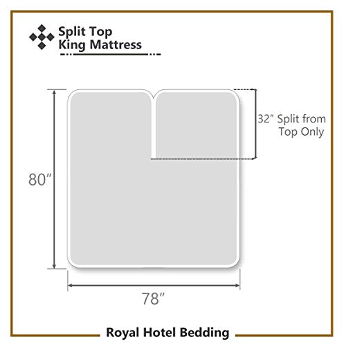 Royal Hotel Bedding Stripe Sheets - Top Split-King: Adjustable King Bed Sheets - 4PC Bed Sheet Set - 100% Cotton - 600 Thread Count - Deep Pocket, Top Split King, Lilac